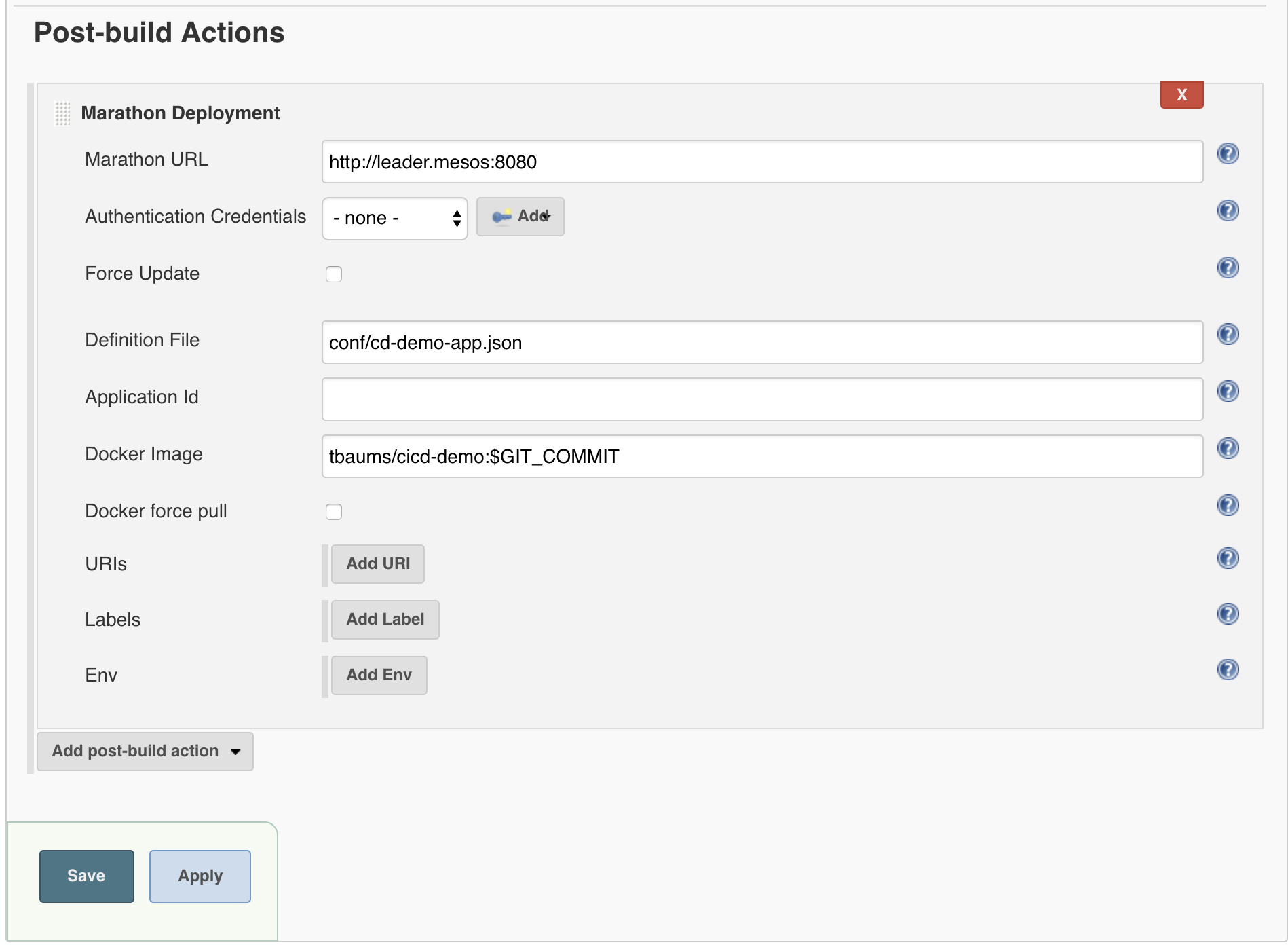 Configure Jenkins - DC/OS Days
